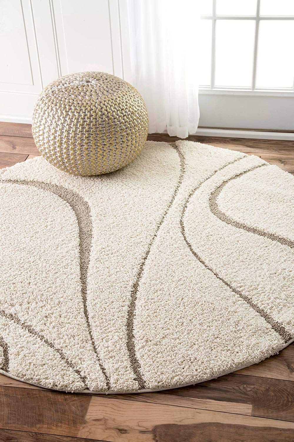 Micro Zero ivory Cut - Premium Soft Latest Round Shaggy Rug – Rugskart